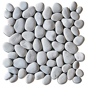 Casual Elements Stone Wall Pebbles, White