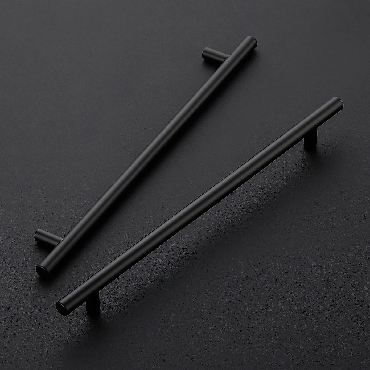 Home Expert 5 Pack 10 Inch Black Cabinet Handles Matte Black Cabinet Pulls Black Dresser Drawer Pulls Stainless Steel Kitchen Cabinet Handles Matte Black 10-1/2 Inch Overall Length