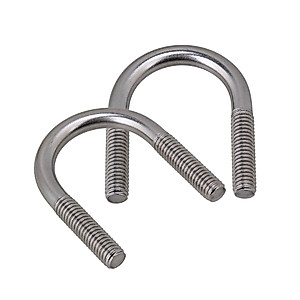 RDEXP Inner Dia 0.87Inch 304 Stainless Steel U Bolts U Screws M6 Pack of 5