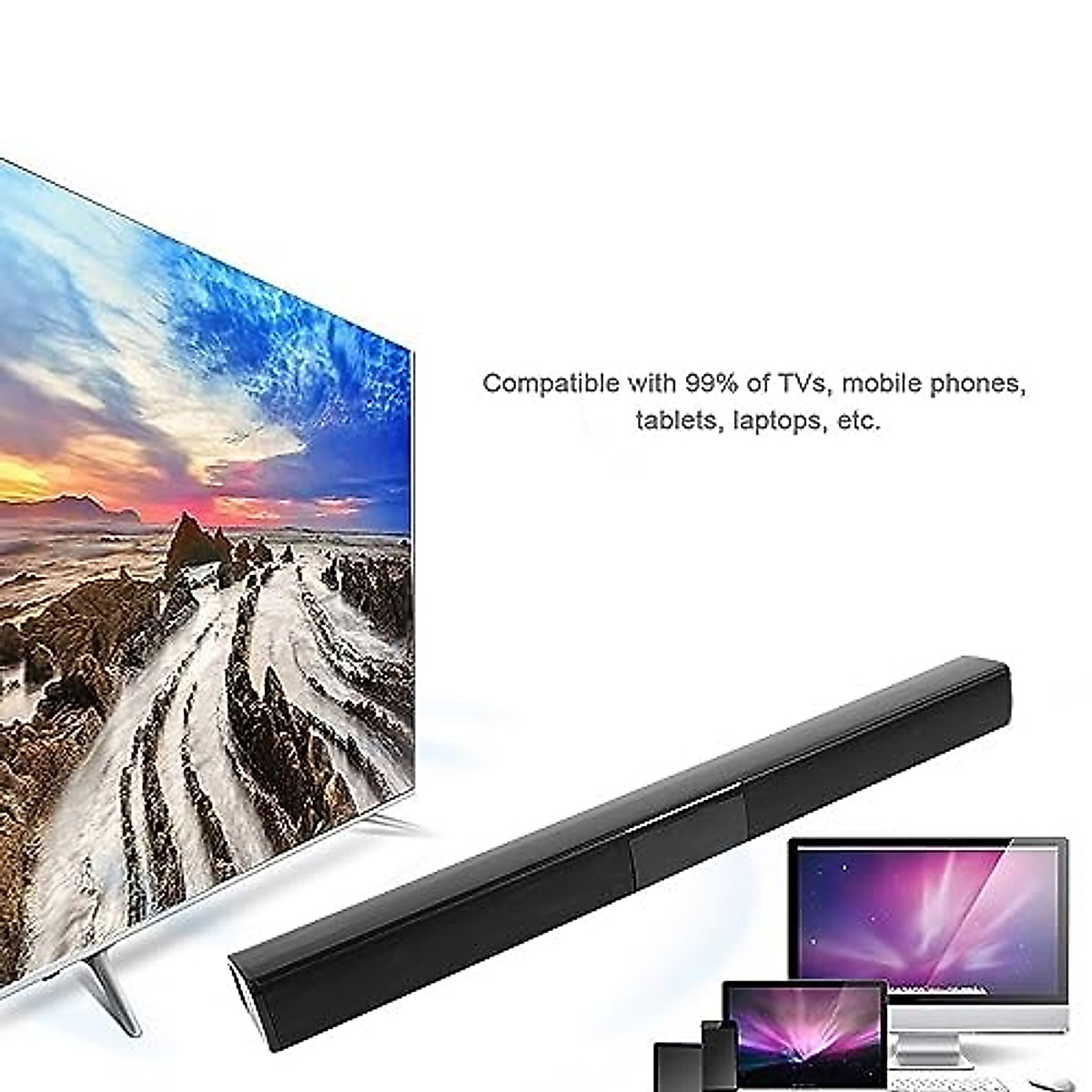 Kadimendium Stereo Surround Home Theater Wireless SoundBox Speaker Sound Bar with Remote Control