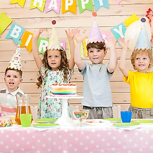 Saypacck 24 Pcs English Garden Birthday Party Hats for Kids Floral Birthday Hats Garden Themed Party Cone Hats Colorful Paper Hats for Adults Birthday Baby Shower Party Supplies