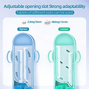 DUBSTAR Small Pill Case, Daily Pill Organizer Travel, Cute Pill Box Portable Pill Container for Purse Pocket, Compact Medicine Holder for Medication, Fish Oils, Vitamins, Supplements (White)