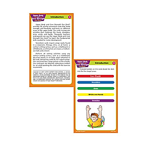 Super Duper Publications | Upper Body and Core Strength Fun Deck | Occupational Therapy Flash Cards | Gross Motor Movement Activity | Educational Learning Materials for Children
