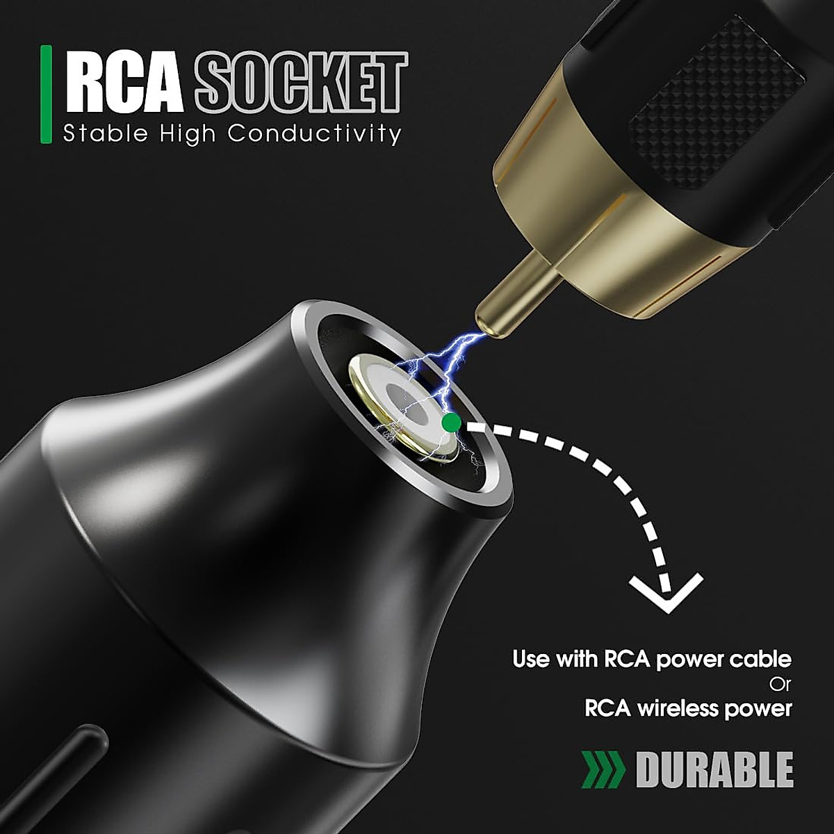 DRAGONHAWK Complete Tattoo Pen Kit Rotary Atom M1 Machine Power Supply 20Pcs Cartridges Needles Foot Pedal