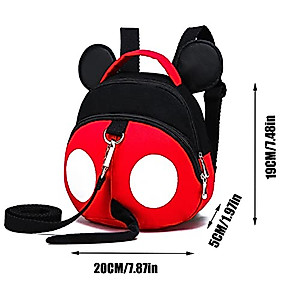 Baby Anti-Lost Harness, Yimidear Purified Cotton Toddler Safety Leash for Babies & Kids Boys and Girls (Red)