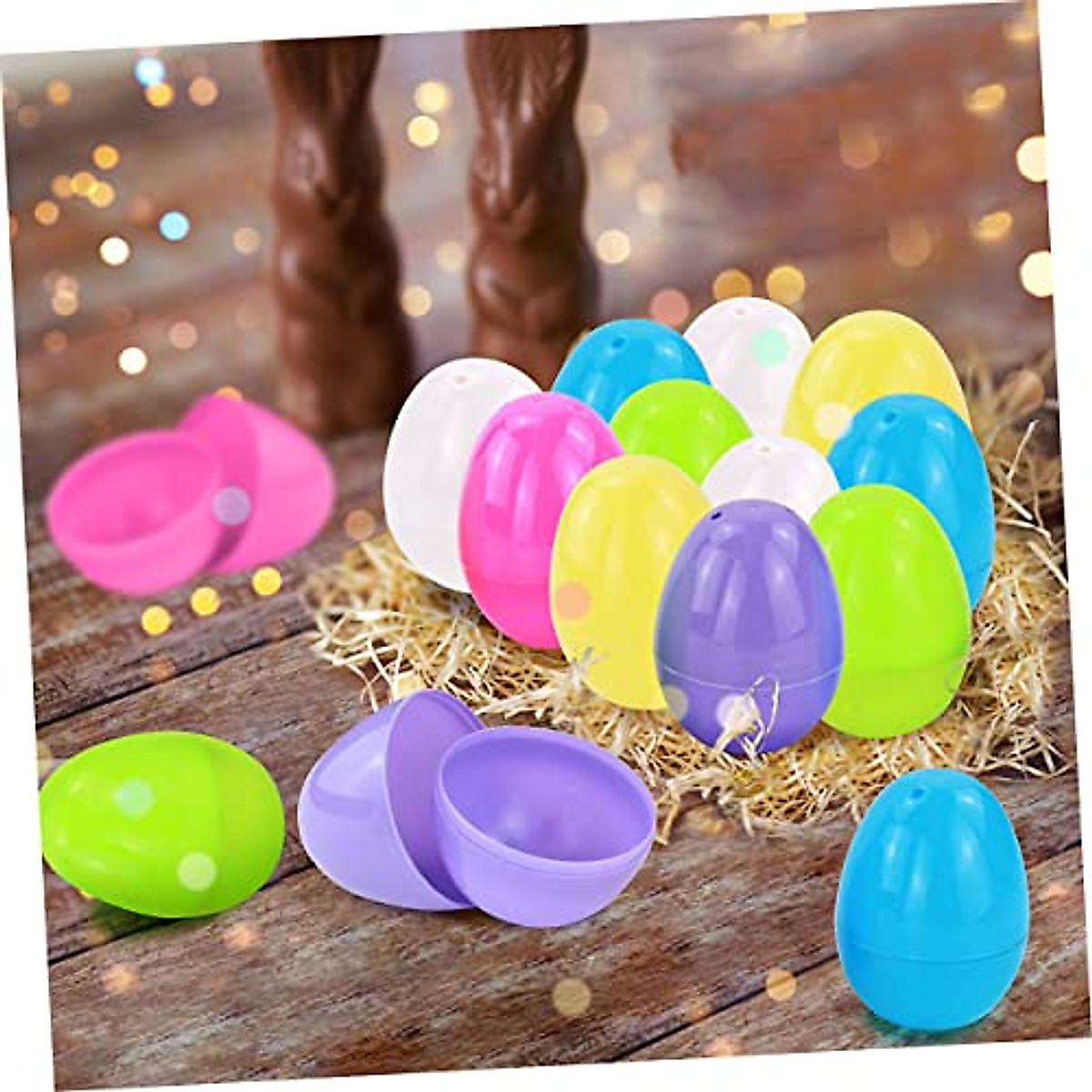 STOBAZA 72 Pcs Childrens Toy Craft Toys Egg Toys Chicken Eggs Easter Matching Egg Easter Chocolate Box Gift Wrapping Eggshells Egg Surprise Toys Eggs Candy Boxes Plastic Eggshell