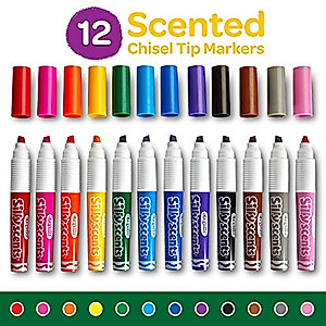 Crayola Silly Scents Scented Markers, Washable Markers, 12 Count, Gift for Kids