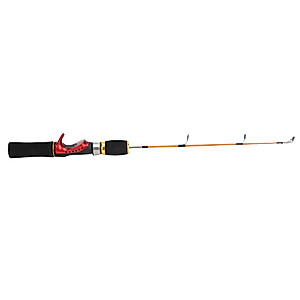 VGEBY Telescopic Fishing Rod, 52cm Fiber Material Ice Fishing Rod Pole Two Sections Three Ring Fishing rods and Accessories