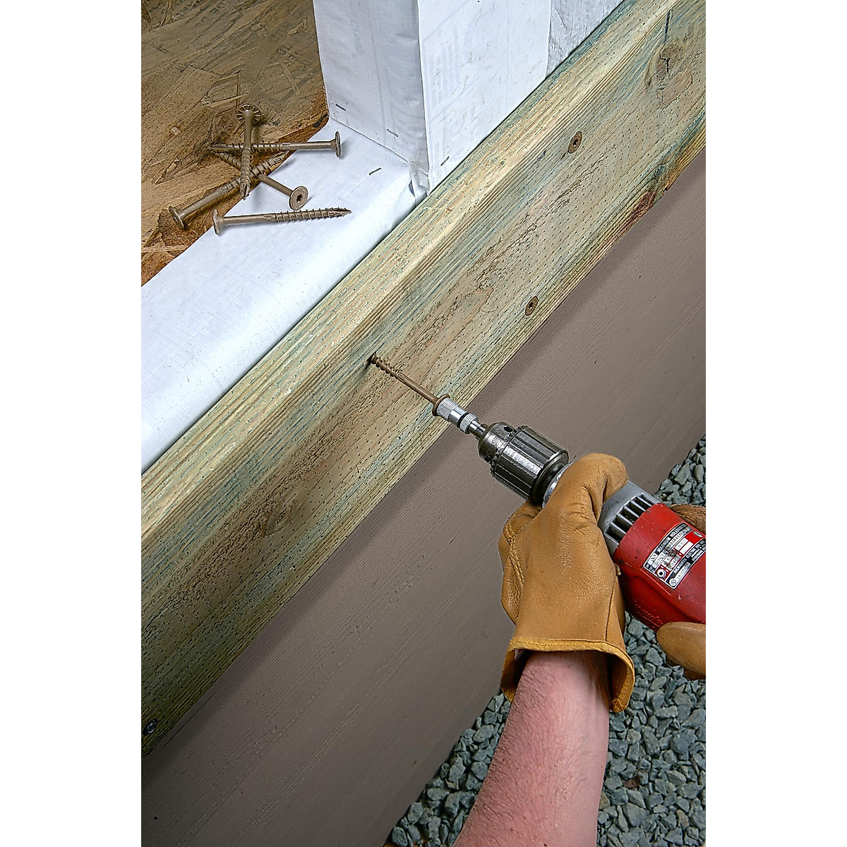 Simpson Strong-Tie SDWS22400DBMB Strong-Drive SDWS Timber Screw (Exterior Grade) — 0.220 in. x 4 in. T40, Tan (250-Qty)