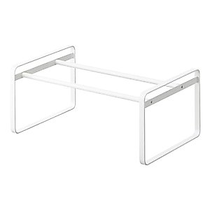 Yamazaki Home Adjustable Shoe Rack-Spacesaving Storage Solution, One Size, White