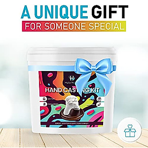 Hand Casting Kit for Couples or Family | Paint & Mounting Plaque Included | DIY Plaster Hand Mold Keepsake Sculpture Kit Gifts for Her, Kids, Weddings, Anniversary
