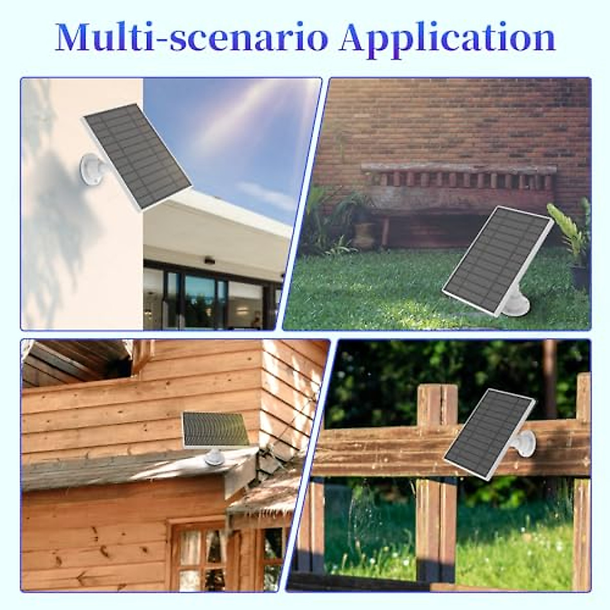 6V 5W Google Nest Camera Outdoor & Indoor (Battery Version) Solar Panel Charger with Solar Panel Accessories, 360° Adjustment Mount, 13.1ft Charging Cord Google Solar Panel