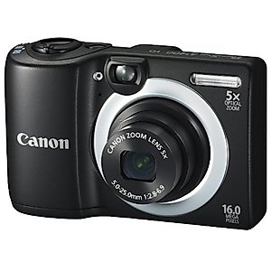 Canon PowerShot A1400 16.0 MP Digital Camera with 5x Digital Image Stabilized Zoom 28mm Wide-Angle Lens and 720p HD Video Recording (Black) (OLD MODEL)