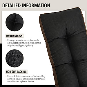 Tromlycs Bench Cushion for Indoor Furniture Window Seat Cushion Pillow Pad Dining Kitchen Tufted Entryway Non Slip 36 inch, Brown