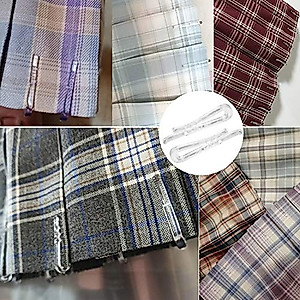 HONBAY 300PCS Clear Plastic U Shape Alligator Clips for Folding Shirt Ties Pants and Sheet