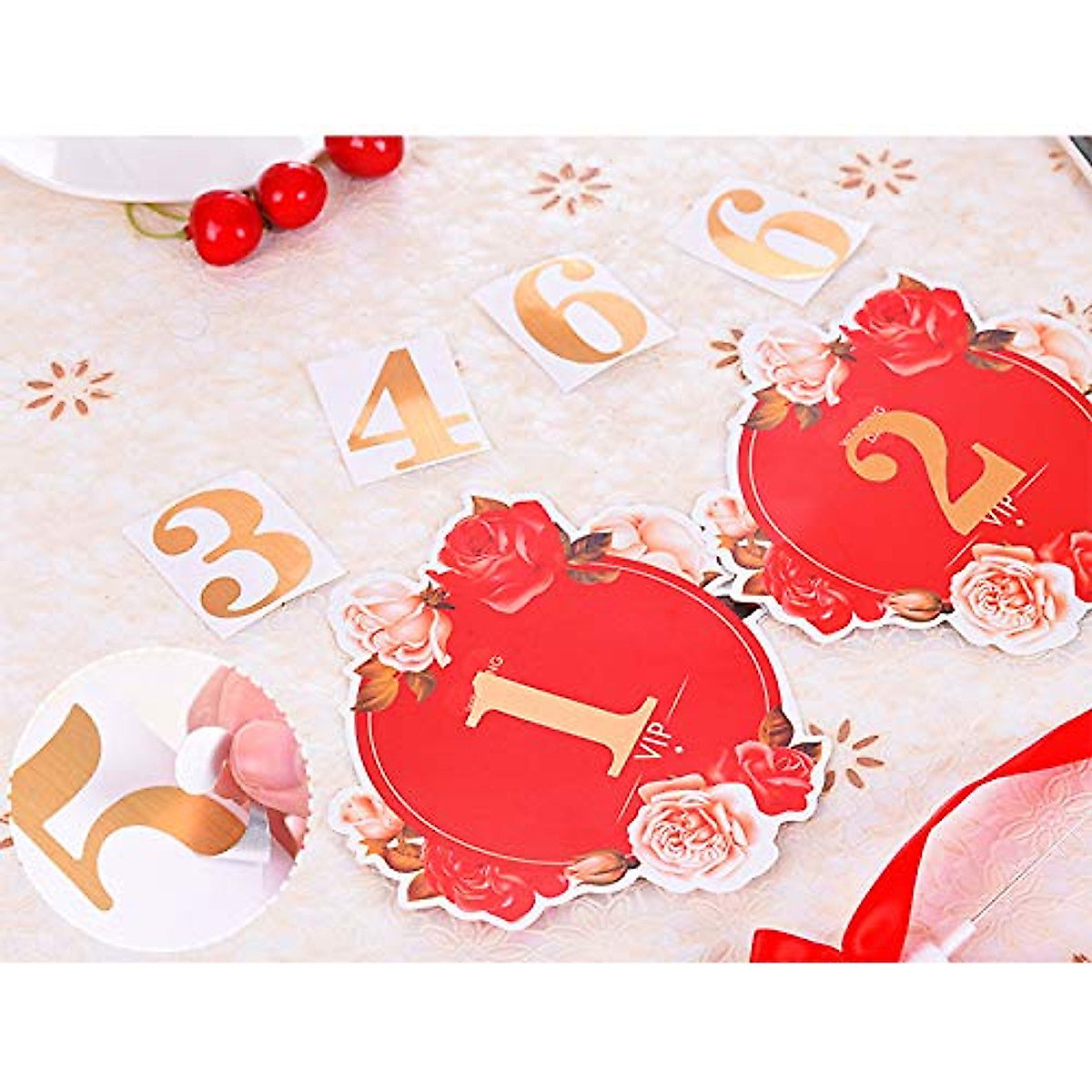 StayMax 1-30 Wedding Party Number Stickers for Table Card Accessories Decorative self-adhensive Number Sticker