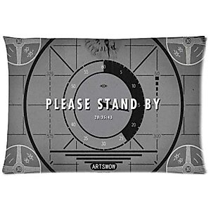 Fhdang Decor Lovely Customize Funny Throw Pillows Cover Cases Fallout 4 Please Stand 20"X30" Protector Cushion Pillowcases for Home,Indoor,Bed,Garden,Car,Office Decoration