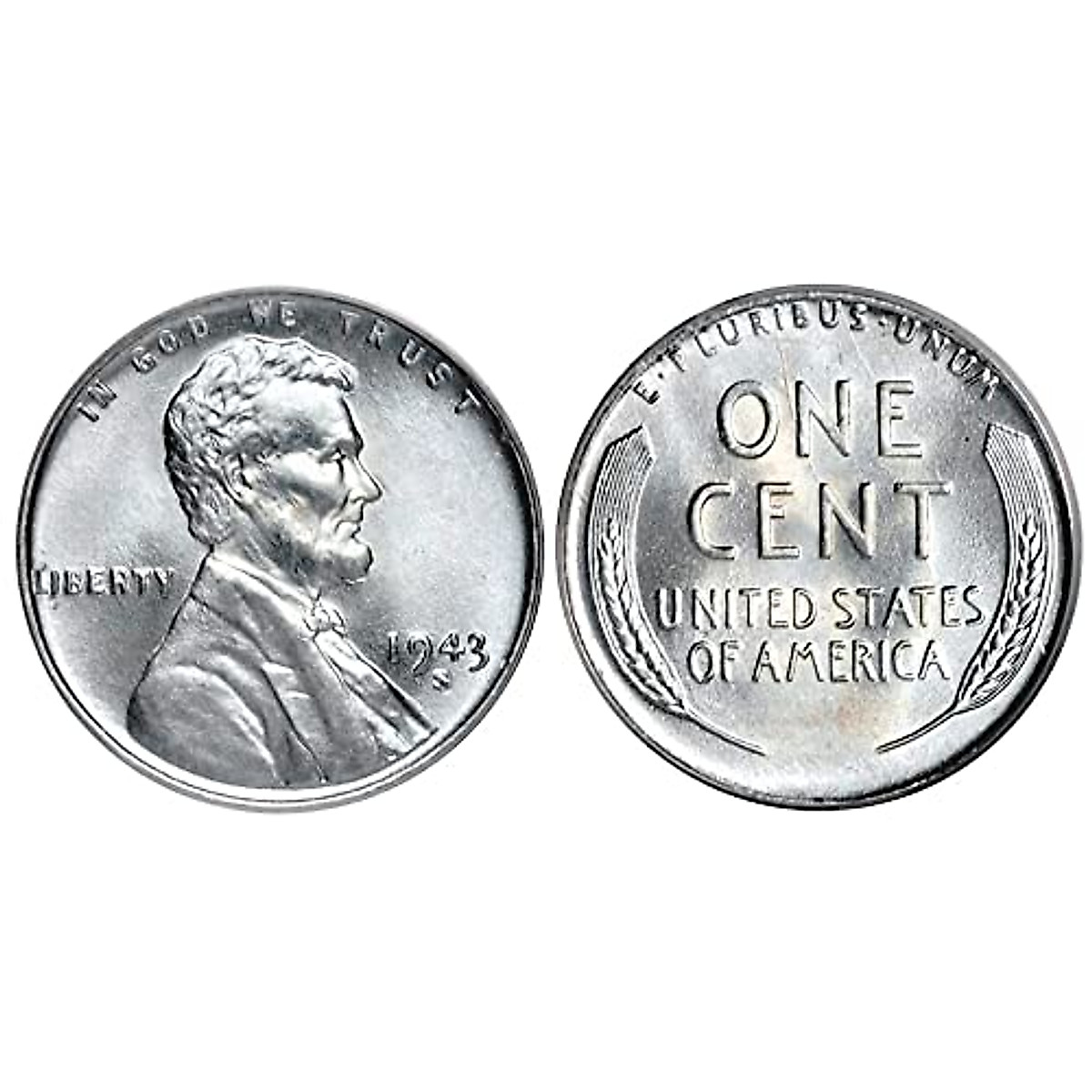 American Coin Treasures 1943 Lincoln Steel Penny Collection Wartime Emergency Issue in Small Frame