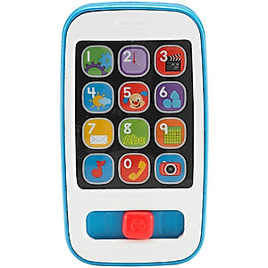 Fisher-Price Laugh & Learn Baby & Toddler Toy Smart Phone with Educational Music & Lights for Ages 6+ Months, Blue