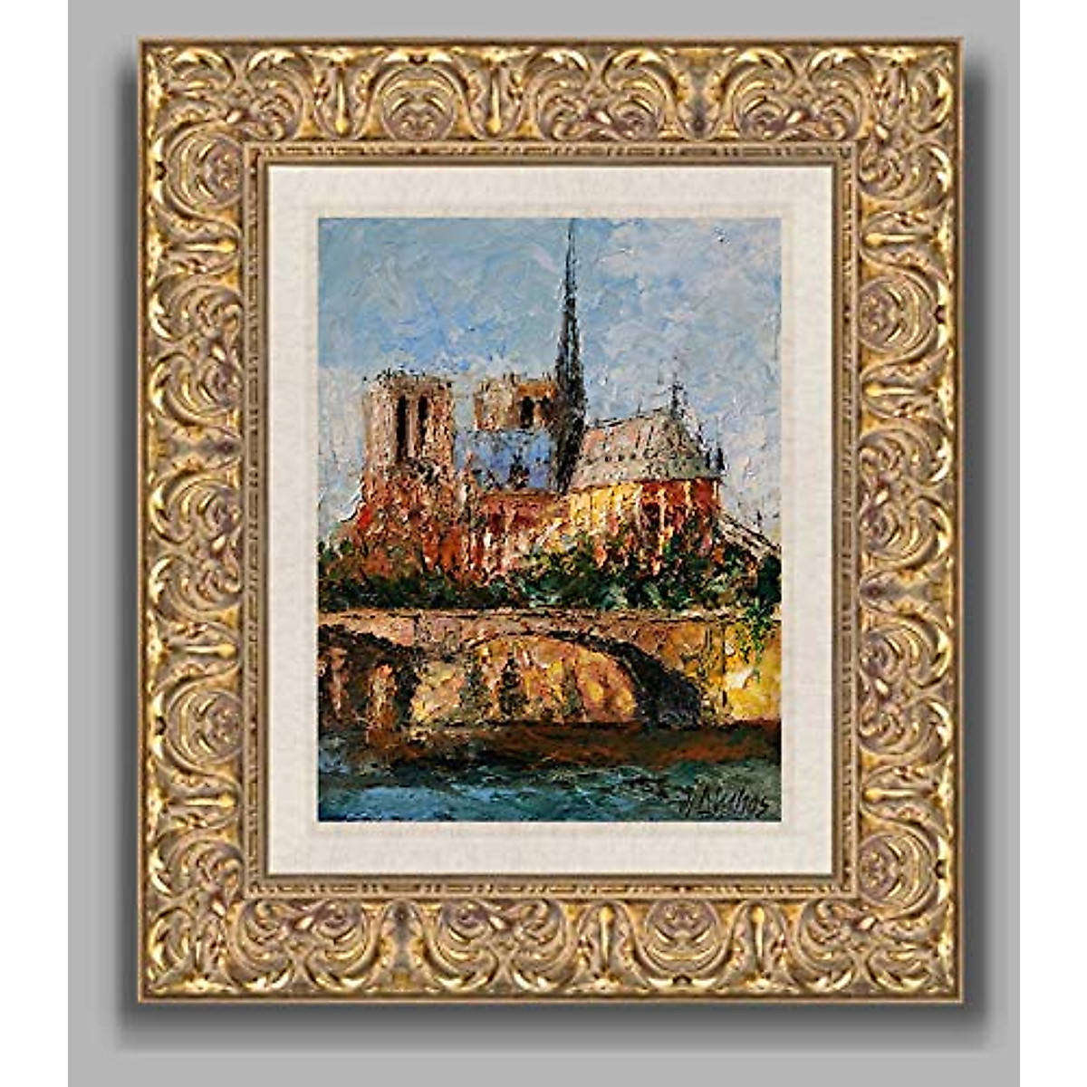 (SOLD) Majestic Notre Dame - Paris France by internationally renown painter Andre Dluhos