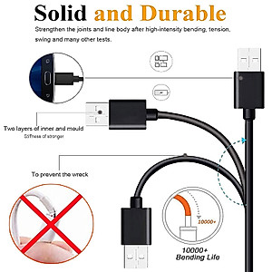 Master Cables 2 x Replacement PS4 Controller Cable - Nickel Plated Extra Long 6.5 Foot USB Charger Pack of 2