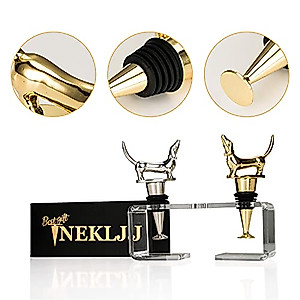 Dachshund Wine Bottle Stopper Decorative - Dog Wine Stopper for Gift Pretty Wine Stopper Holder Display Unique Wine Accessories