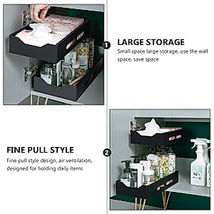 Alipis 1pc Home Organizer Function Sliding Organizers Out Bath Caddy Multi Square Telescopic Side for Storage Side-Pulling Draining Shelf Pulling Stainless Pull Holder Wall Steel Plastic