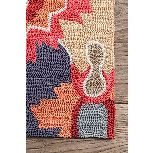 nuLOOM Hand Hooked Felicity Area Rug, 5x8, Multi