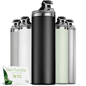 SIPX™ Triple-Insulated Tumblers - 18 Oz. Slim Modern Tumbler With Lid, insulated Cup Keeps Hot For 12 Hours, Stainless Steel Tumbler Made Of Sustainable Material, Coffee Travel Mug For Home & Office
