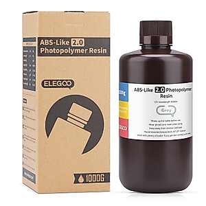 ELEGOO ABS-Like Resin 2.0 Photopolymer Resin UV Curing 405nm ABS 3D Resin for LCD 3D Printer Grey 1000G