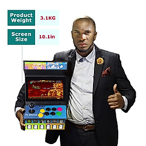 Handheld Arcade Game Console -10 Inch Mini Arcade Machine Cabinet - Classics Mini Video Player -Retro Games Included -Tabletop and Bartop Support for TV Output, Birthday Present Gift for Kids