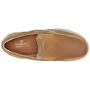 Margaritaville Men's Anchor Slip On Boat Shoe, Light Tan, 10.5