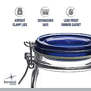 Bormioli Rocco Fido Jar - 1.5 Liter (50.75 oz.) - Blue Lid