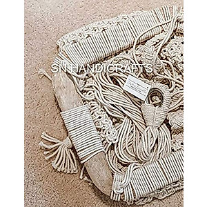 Handmade Macrame Baby Swing Natural Rope Hammock for Baby Macrame Swing Chair for Baby