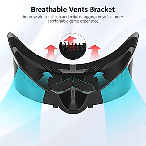 Facial Interface Bracket Face Cover Cushion Pad for Quest 3 Grey