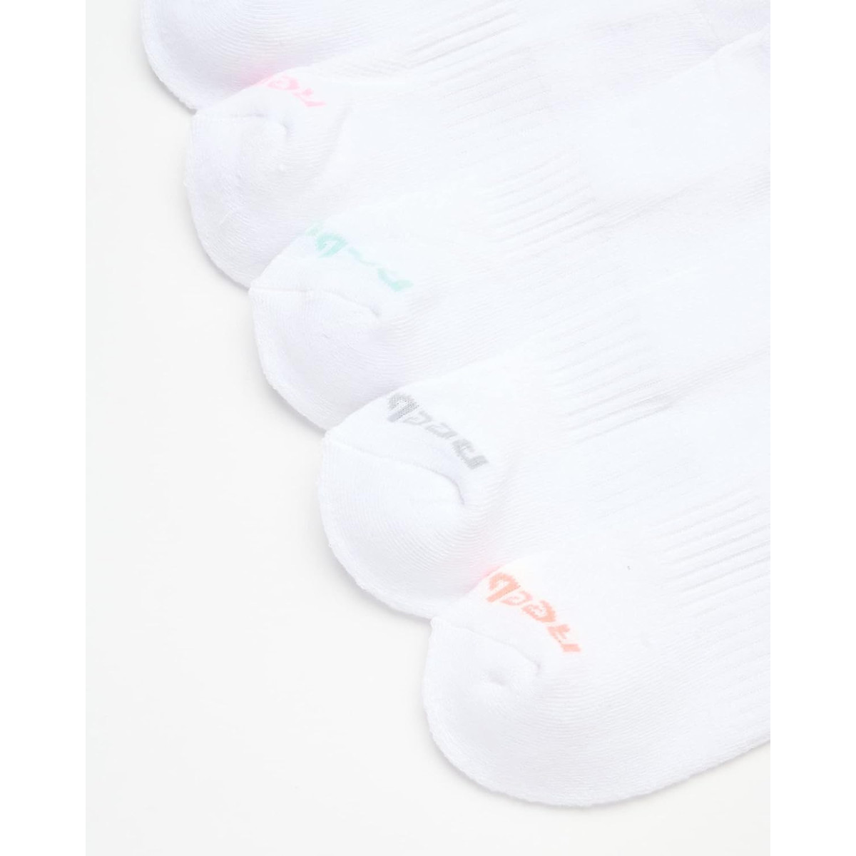 Reebok Women's No Show Athletic Breathable Low Cut Cushioned Socks (12 Pack), Size 4-10, Bright White Logo