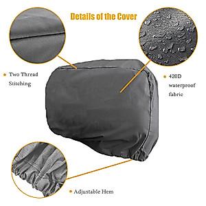 AKEfit Outboard Motor Cover, Waterproof & Sunproof Boat Motor Covers,Motor Hood Cover with Heavy Duty Oxford Fabric Extra PVC Coatin, Fits Motor Up to 150Hp