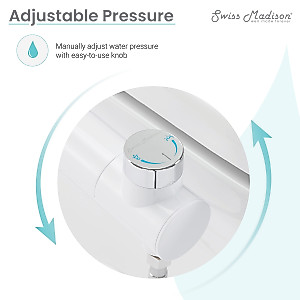 Swiss Madison Well Made Forever SM-BSA01 Aqua Non-Electric Toilet Bidet Seat Attachment, White
