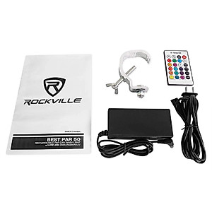 (8) Rockville BEST PAR 50 Rechargeable Par Wash Lights w/Wireless DMX+Backpack