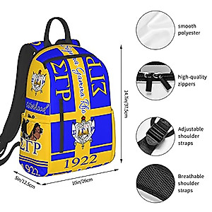 Sigma Gamma Rho Laptop Backpack, Lightweight Multifunctional College Laptop School Bag Sister Backpack Gift