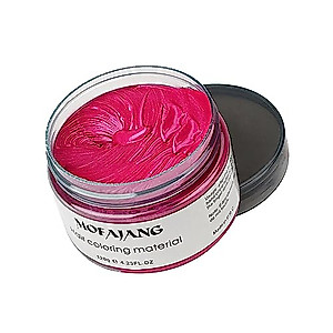 Red Hair Wax Color, SOVONCARE Temporary Dye Wax Natural Hairstyle Cream Hair Pomades for Women & Men Party Cosplay Halloween Date 4.23 oz (Red)