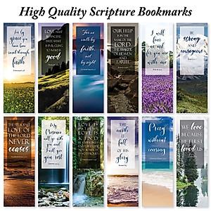 Bible Verse Bookmarks with Full Scripture - Pack of 48