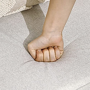 HOMCOM 3-Seater Sofa Couch, 71" Modern Linen Fabric Sofa with Rubber Wood Legs and Slatted Frame for Living Room, Bedroom and Apartment, Cream White