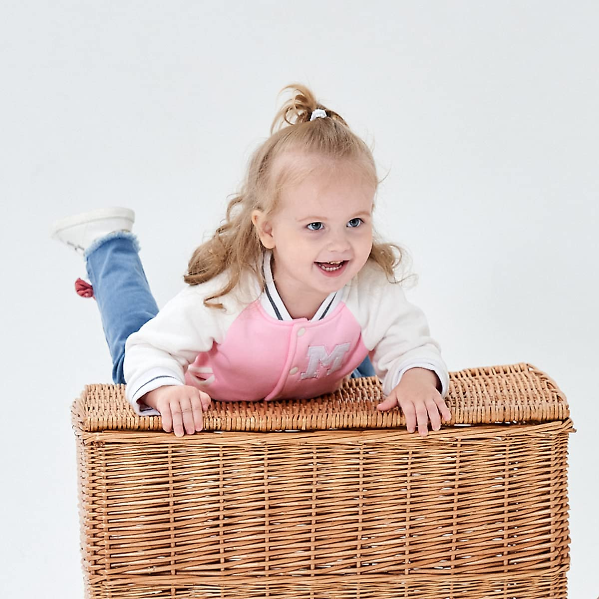 famuka Little Kid Baseball Jacket Warm Cotton Outerwear Toddler Boy Girl Coats (Pink, 2-3T)