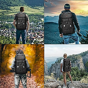 KAKA Travel Backpack, Carry On Backpack Durable Convertible Duffle Bag Fit for 17.3 Inch Laptop for Men and Women
