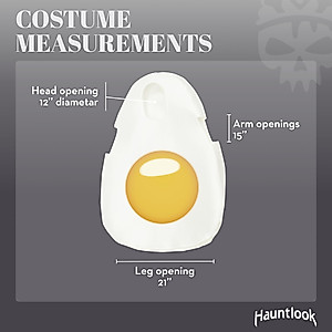 Fried Egg Halloween Costume - Funny Unisex Breakfast Food Suit for Adults
