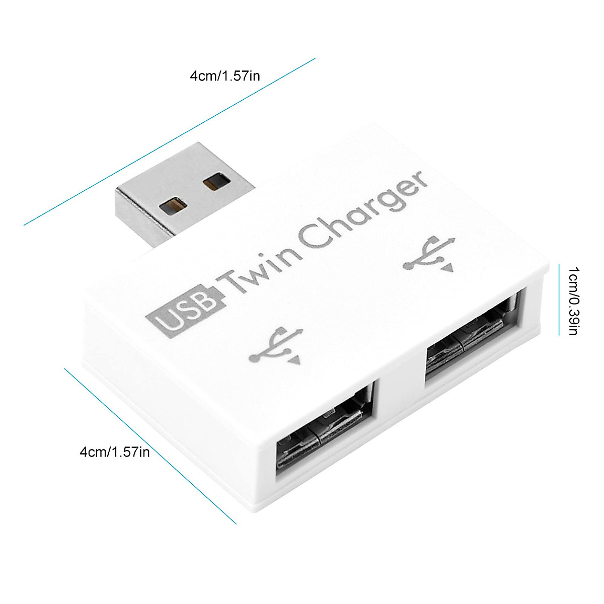 USB Hub, Firm Plug and Play Hub for Travel for Laptop for Home for Computer(White, 12)