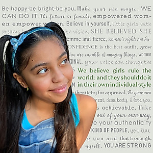 FROG SAC 4 Butterfly Headbands for Girls, Adjustable Non Slip Glitter Headband for Kids, Cute Nonslip Little Girl Hair Accessories, Thin Head Band Hairbands