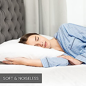 Everlasting Comfort Premium Waterproof Pillow Covers Standard Size (2 Pack) - White Pillow Case Protector Zippered to Prevent Bed Bugs, Dust Mites, & Allergens - Hypoallergenic Pillow Protectors