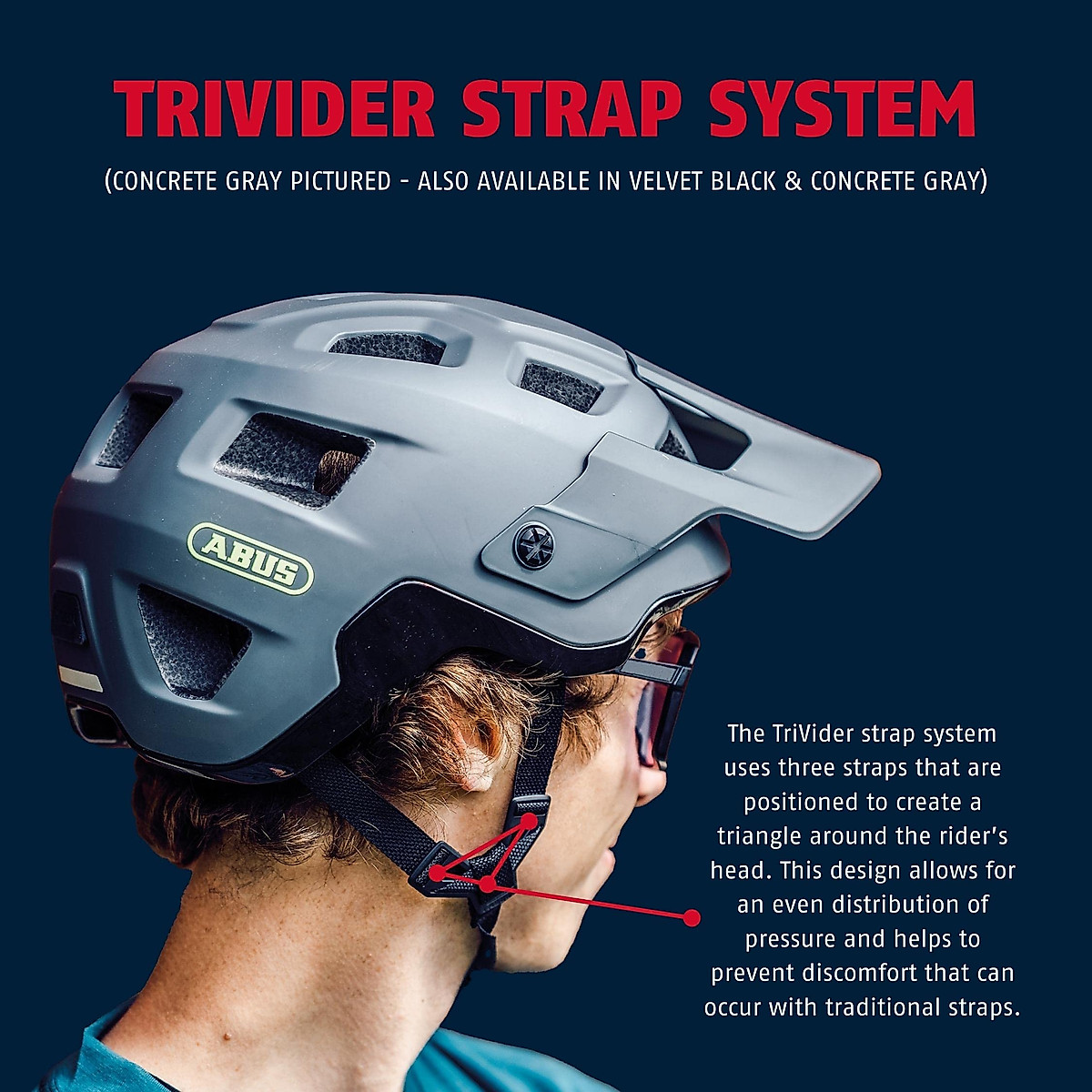 ABUS MoDrop MIPS Adult Mountain Bike Helmet, Velvet Black, Size L (59-61 cm)